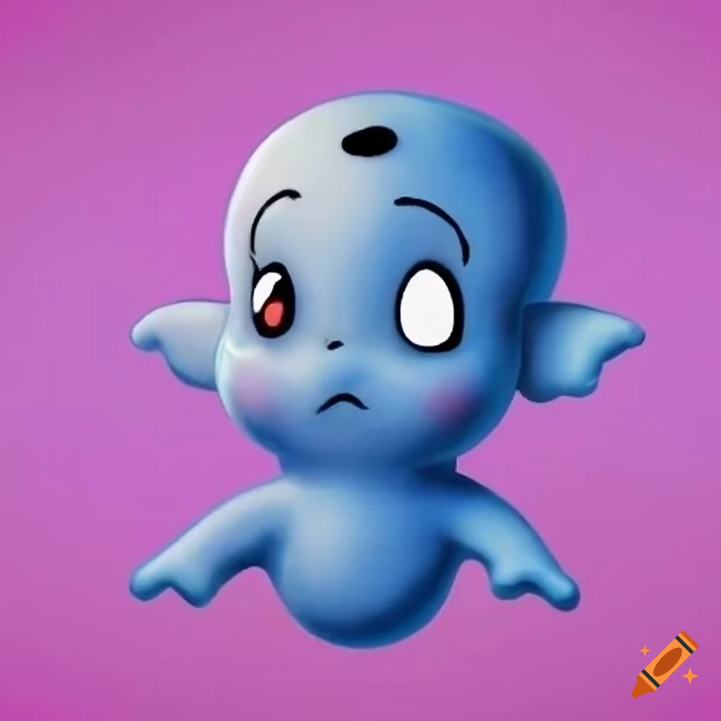 Artwork of casper the friendly ghost and haunter from pokémon on Craiyon