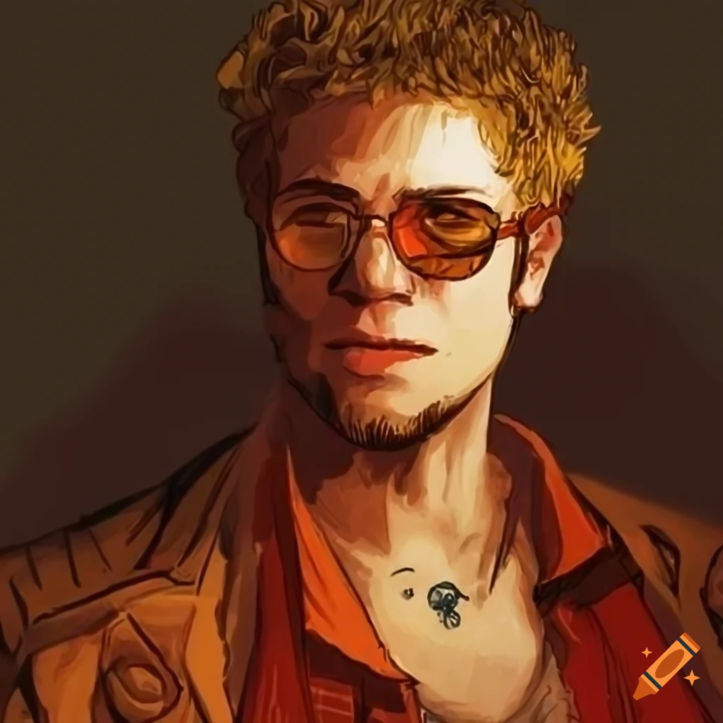 Medieval illustration of Tyler Durden on Craiyon