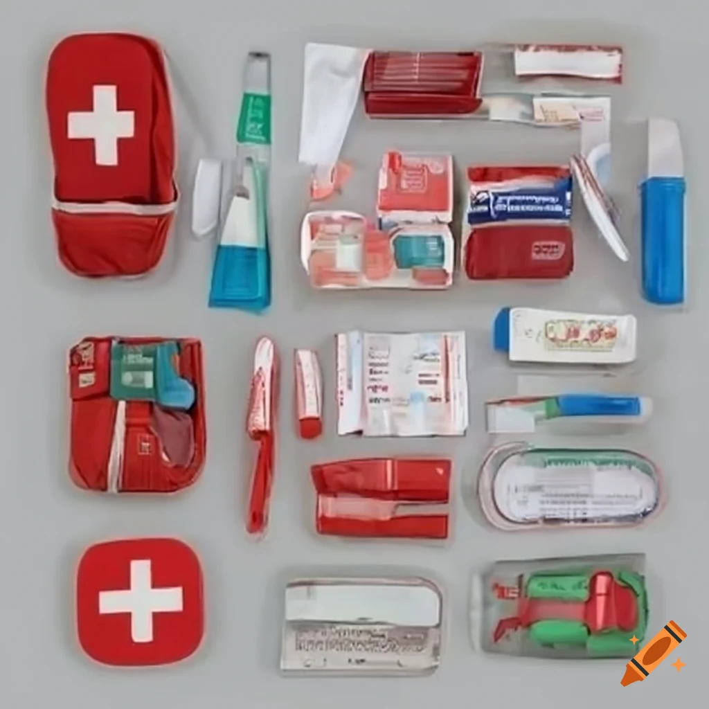 First aid kit manual guide on Craiyon