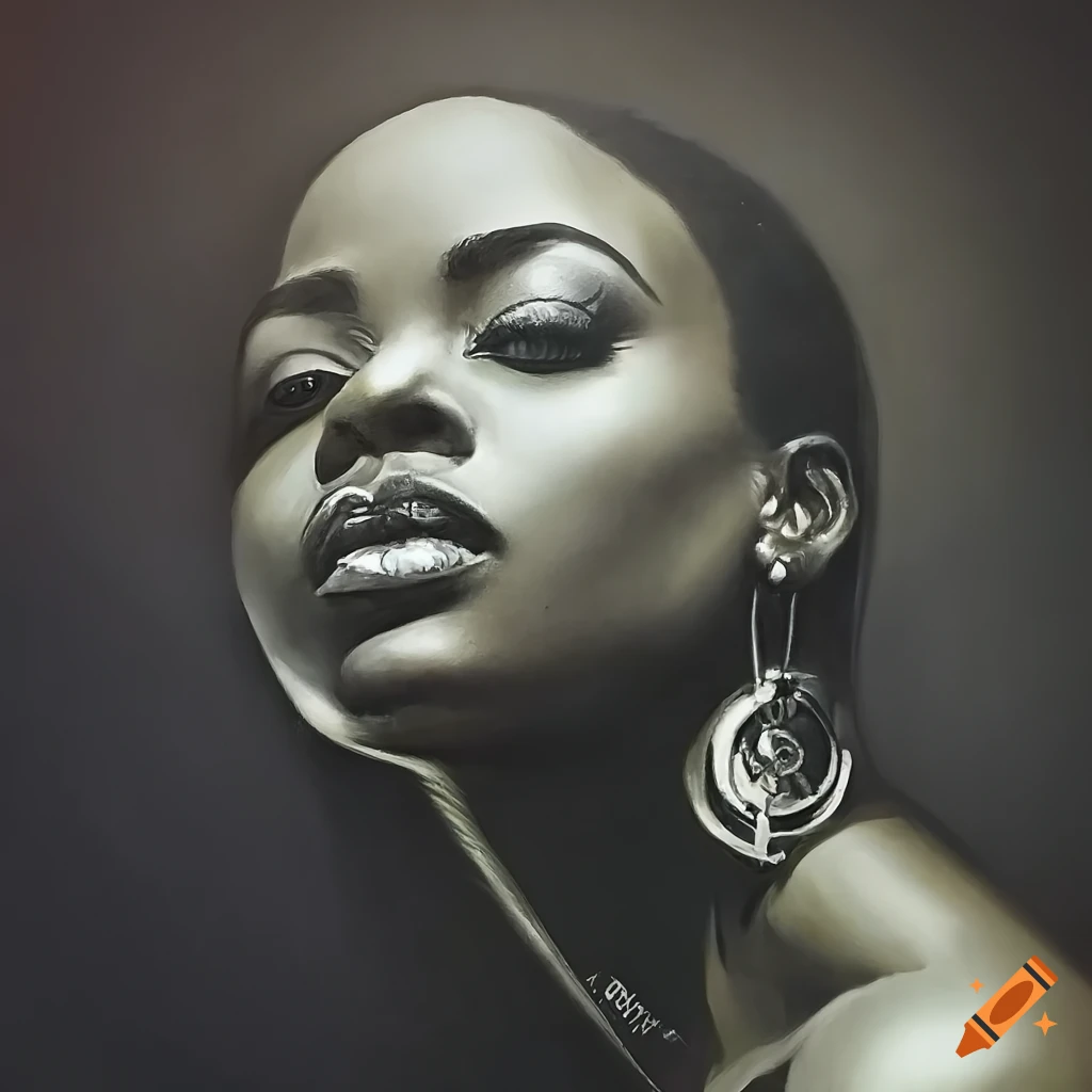 Photograph of a stylish black woman with an extravagant attitude on Craiyon