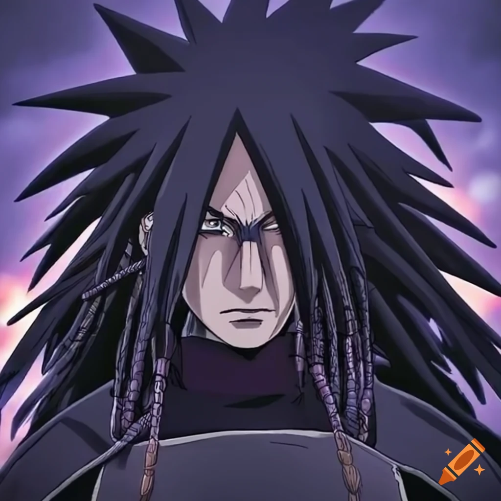 Image of Black Madara Uchiha with dreadlock hairstyle on Craiyon