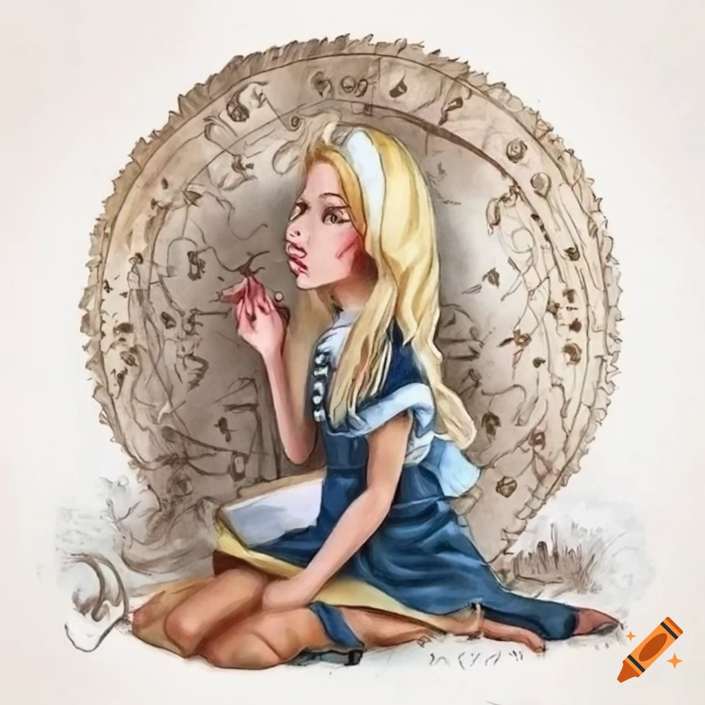 Alice in Wonderland illustration on Craiyon