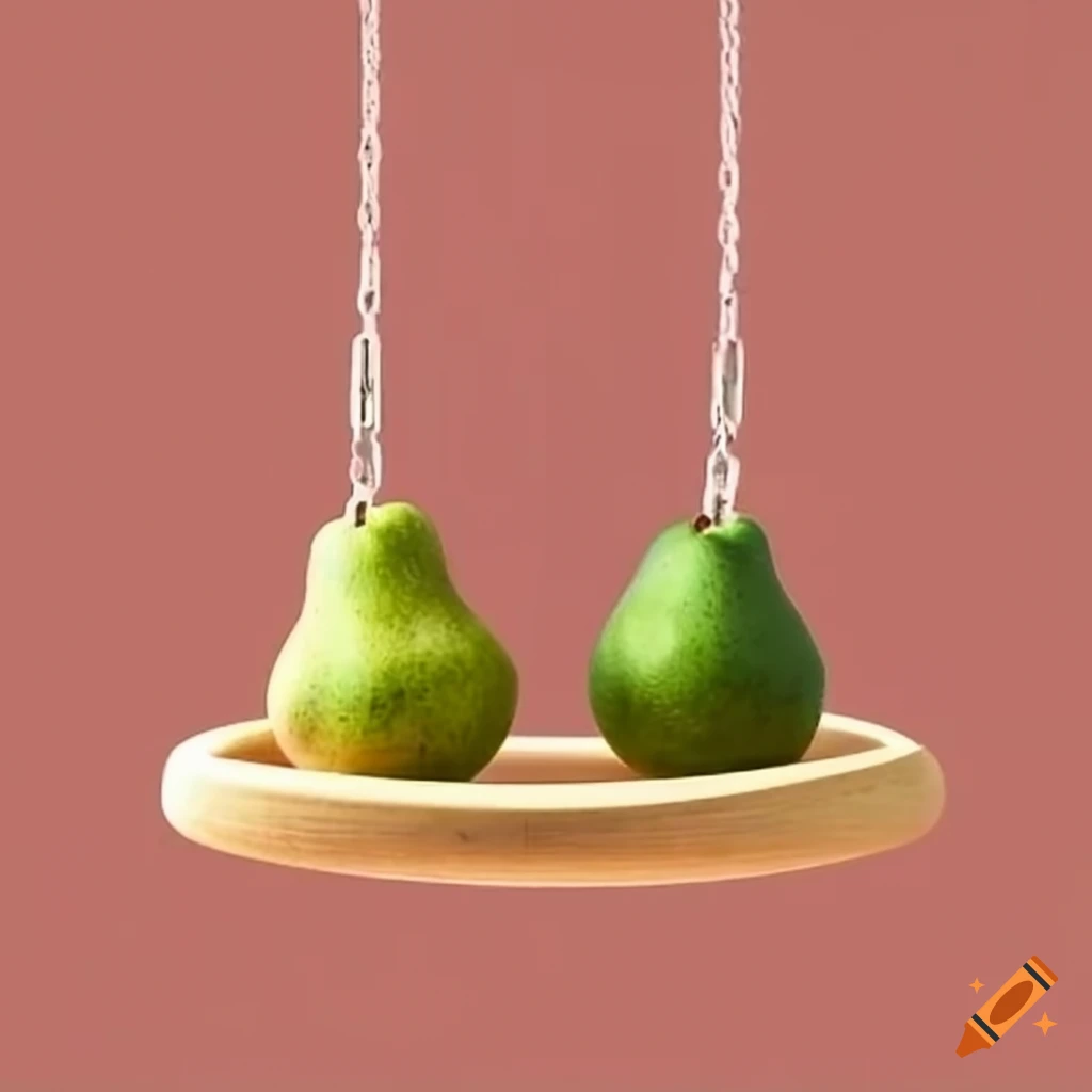 Swing with pears hanging on it on Craiyon