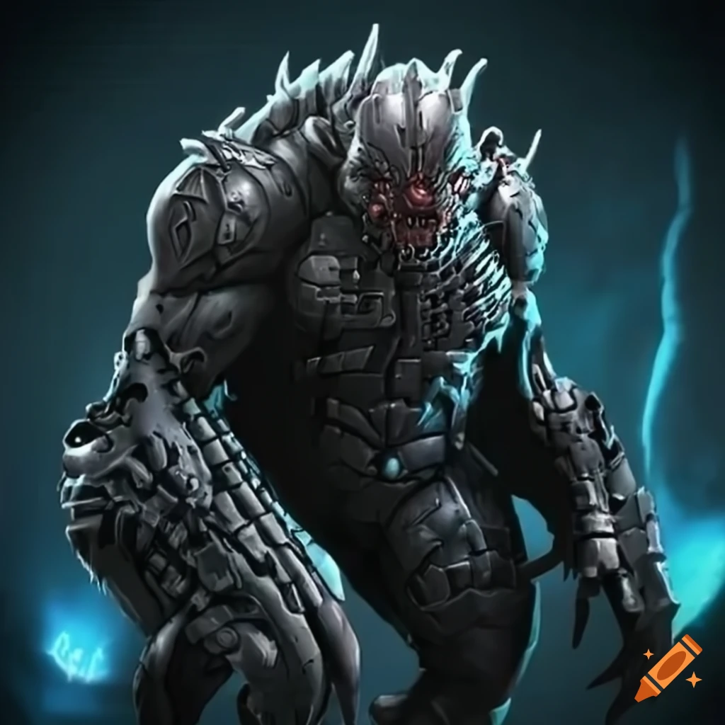 Cybernetic alien werewolf dreadnaught on Craiyon