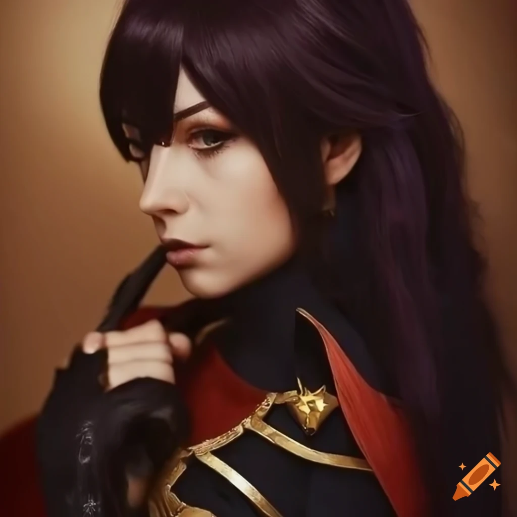 Close-up portrait of lucina cosplay with a romantic filter on Craiyon