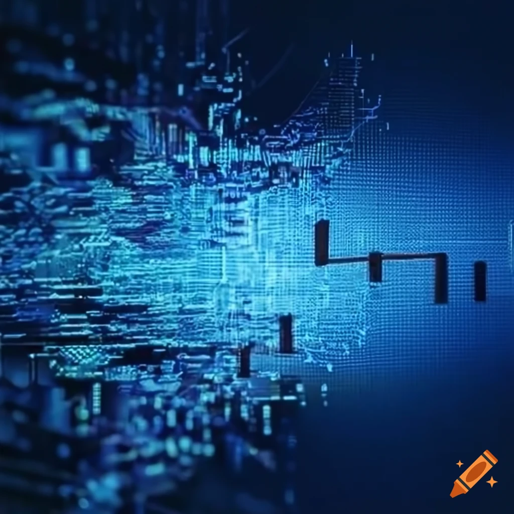 Illustration of data connections on Craiyon