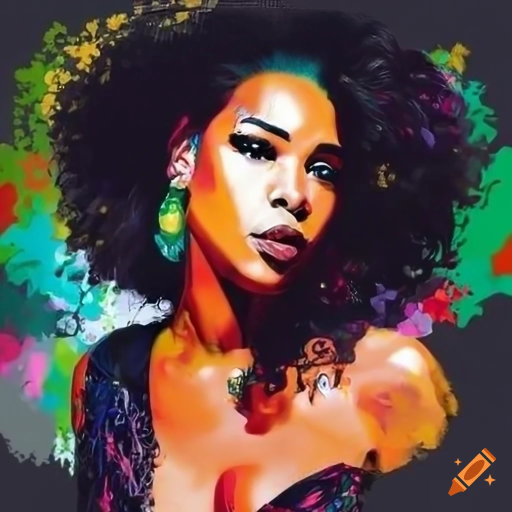 High fashion portrait of an exotic woman with extravagant attitude on ...