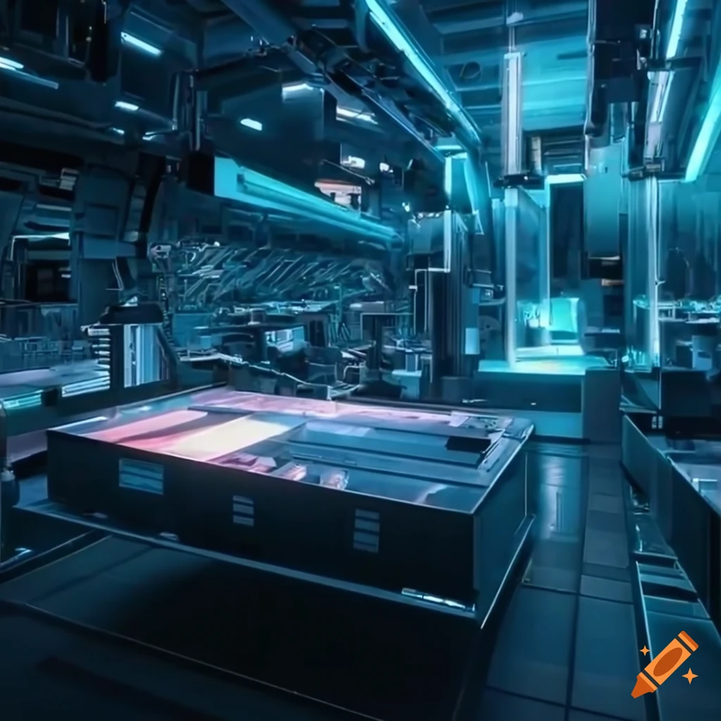 Ultra realistic pixel art of a futuristic lab with working robots on ...