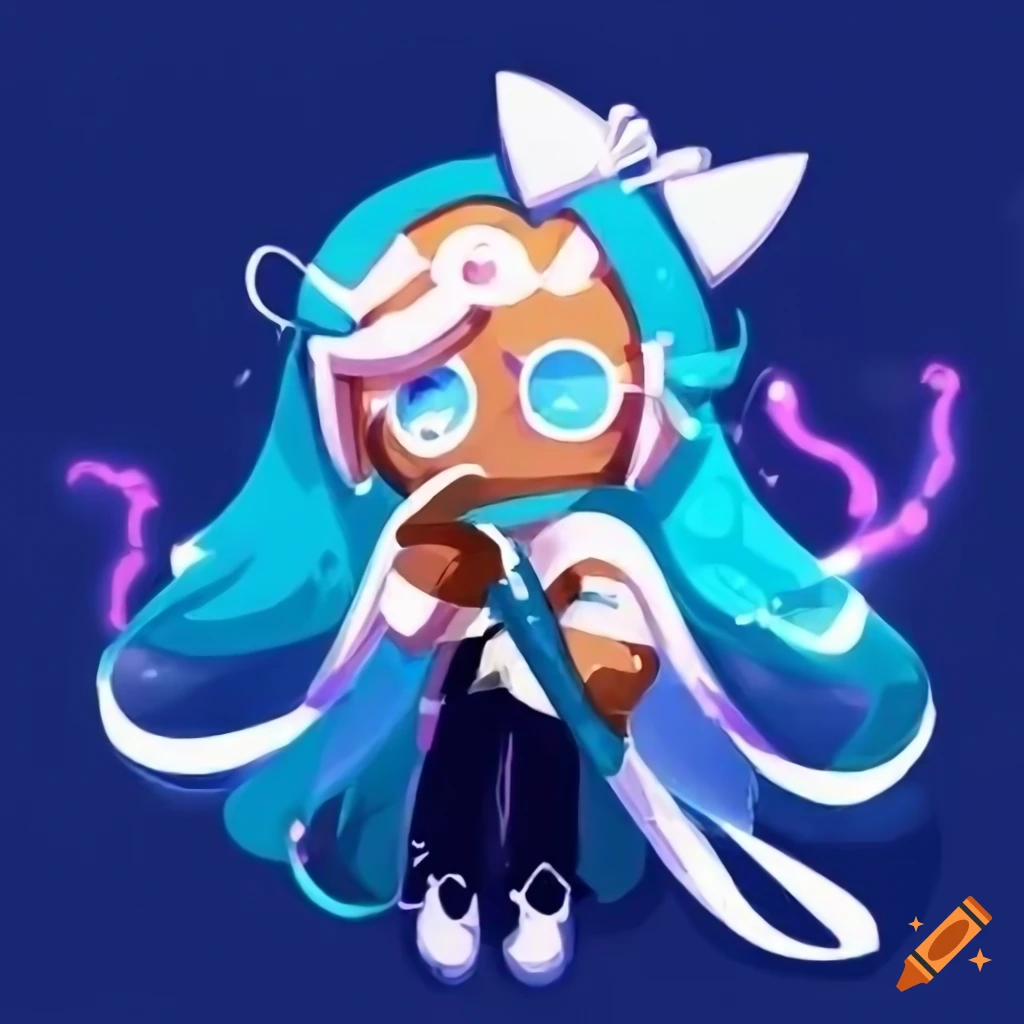 Award-winning cookie run character with cute blue eyes on Craiyon