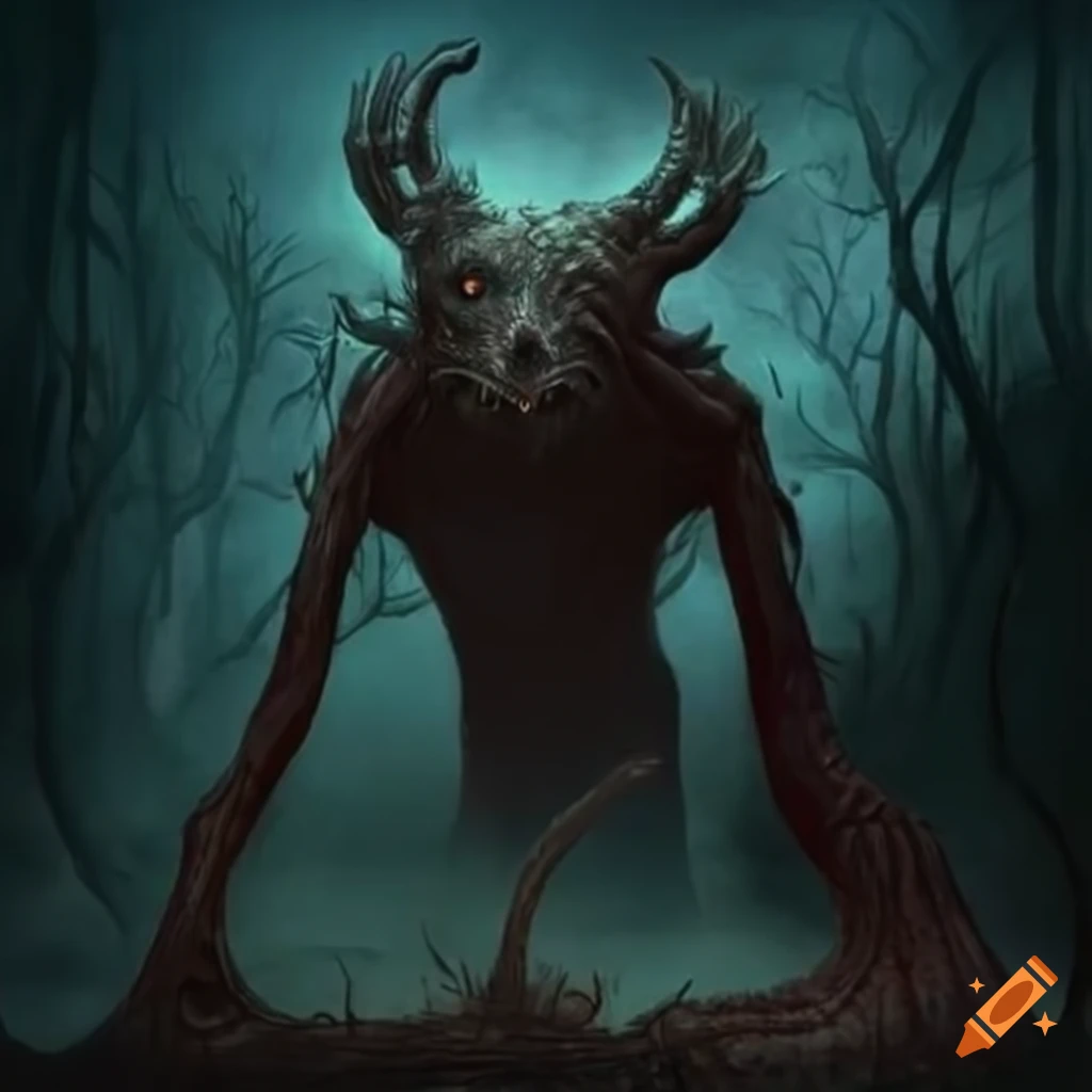 Artwork of a mysterious and eerie creature on Craiyon