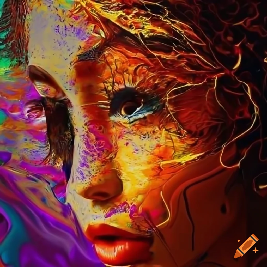 Surreal abstract art capturing the essence of a haiku on Craiyon