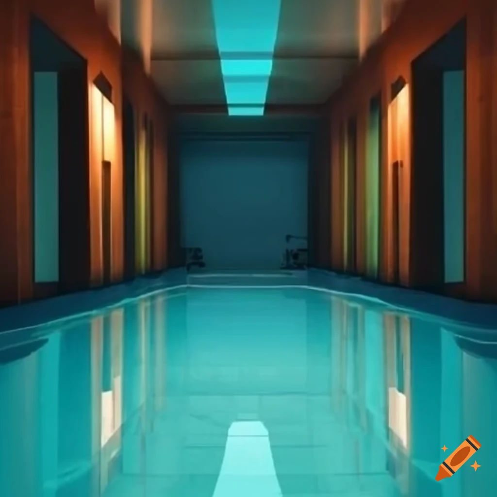 Photo of the backrooms pool level on Craiyon