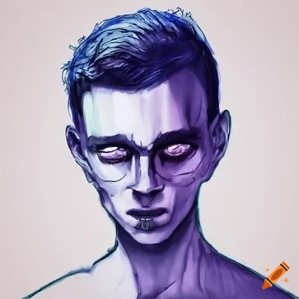 Artwork depicting a man consumed by inner struggles on Craiyon