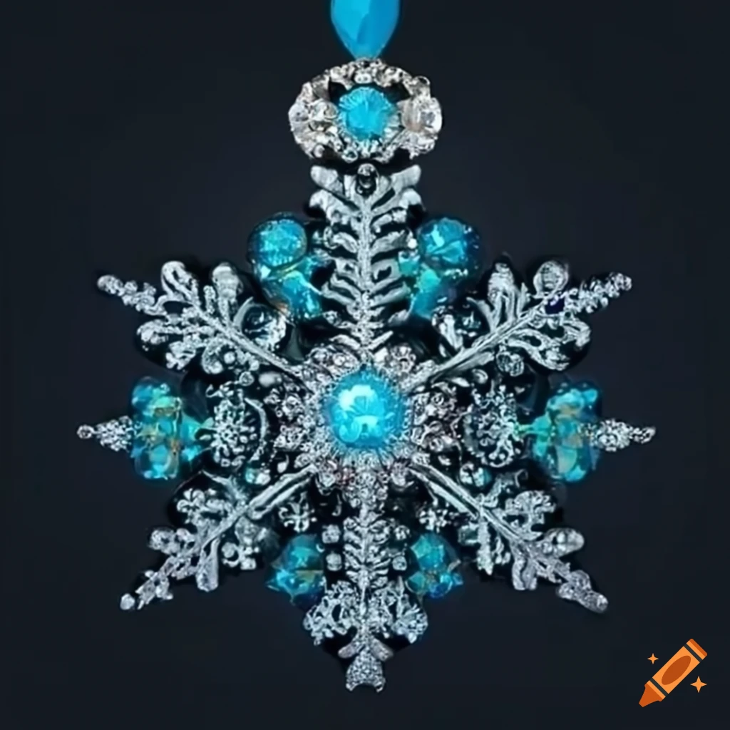 Exquisite snowflake with intricate details