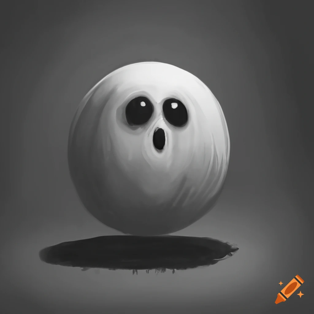 Ghost disc ball illustration on Craiyon