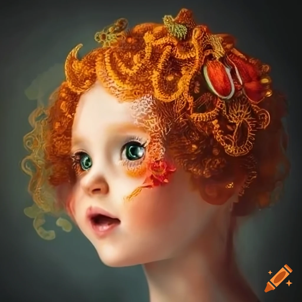 Illustration of cute and colorful girls with unique embellishments on ...