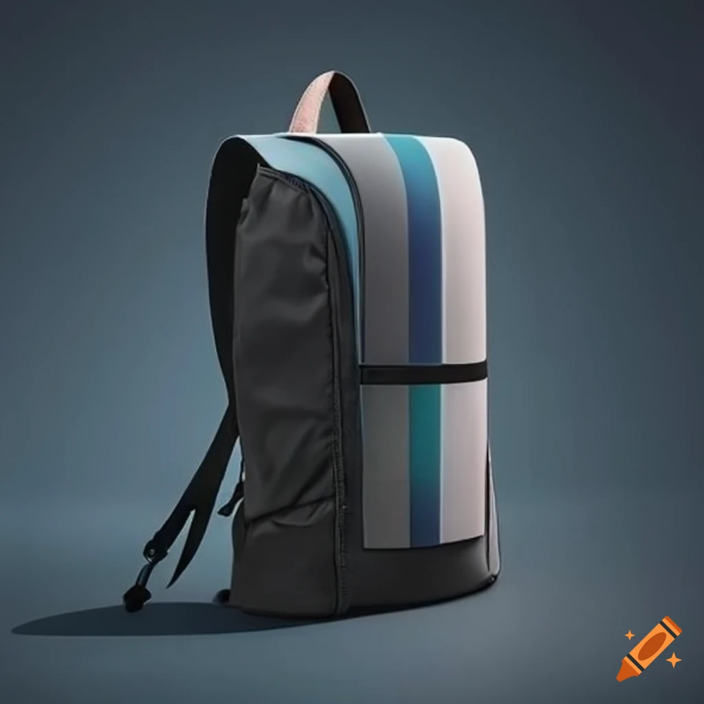 Sleek and modern backpack with solar panels on Craiyon