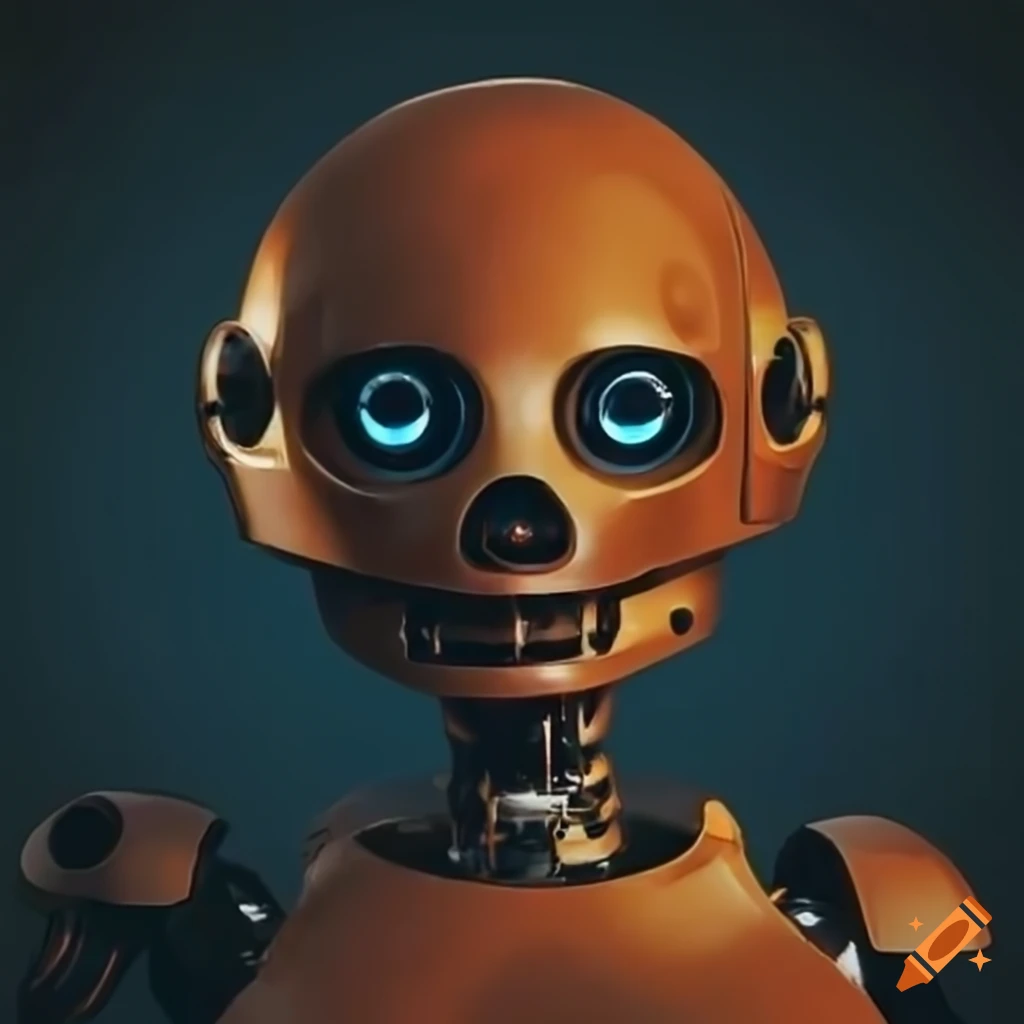 Digital art of a robot on Craiyon