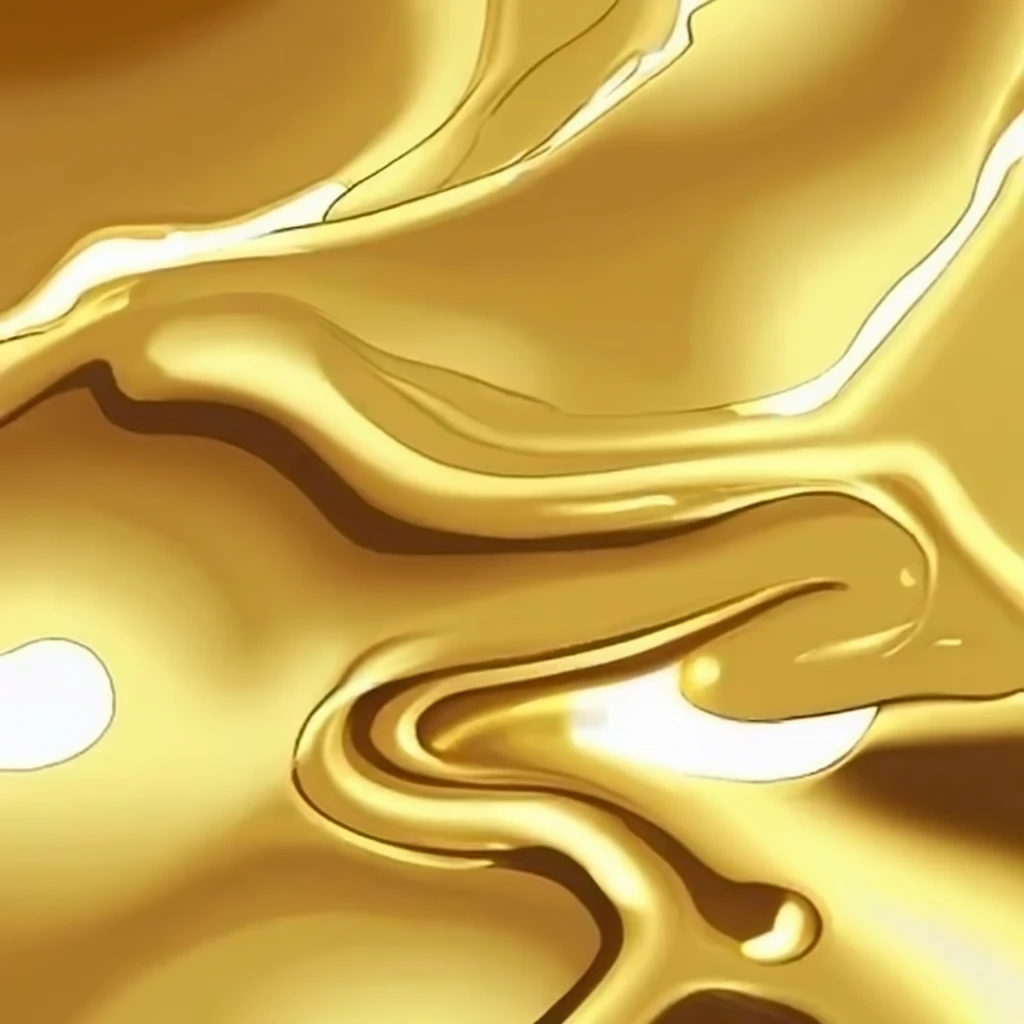 Image of a shiny gold slime mass on Craiyon