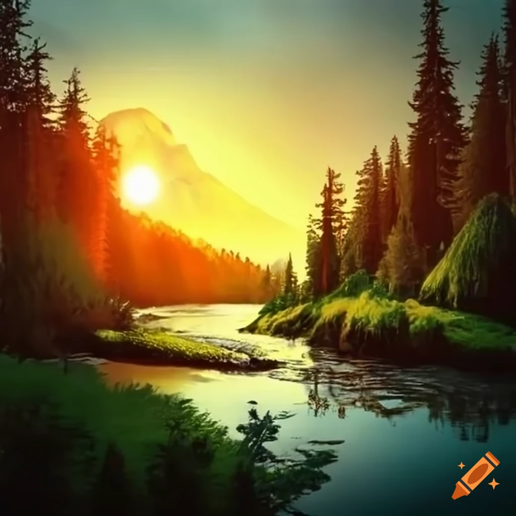 Beautiful landscape on Craiyon