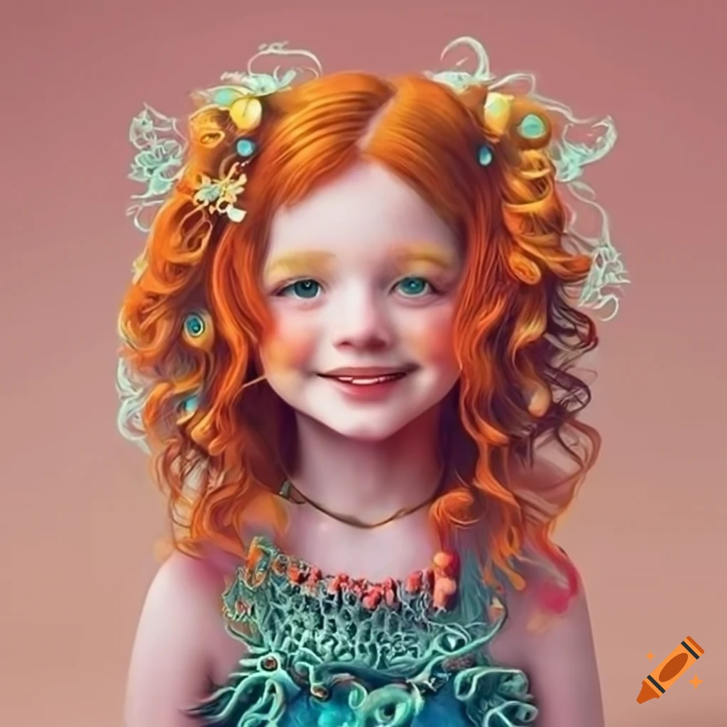 Illustration Of Cute And Unique Ginger Haired Girls On Craiyon