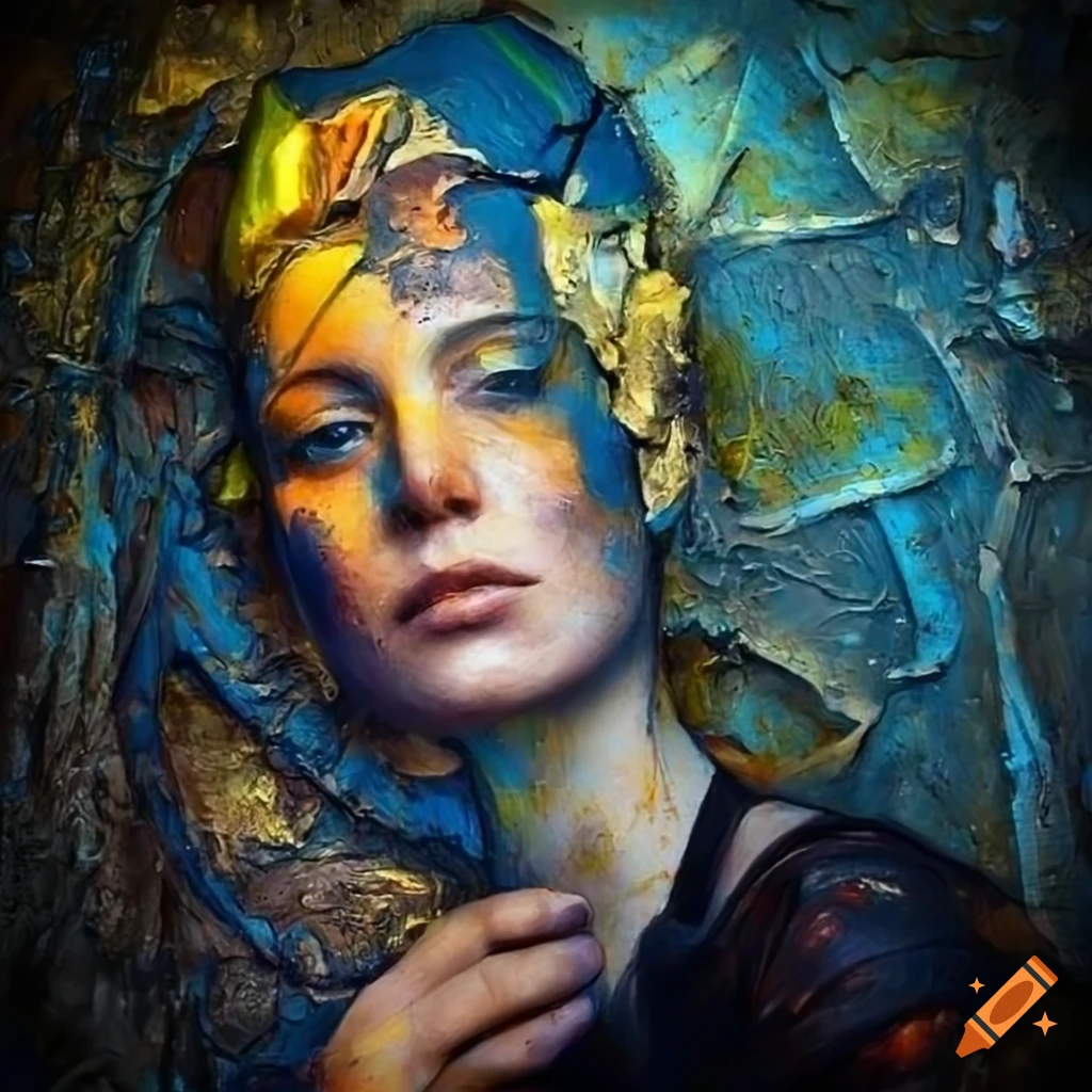 Intricate sculpture with dramatic lighting on Craiyon