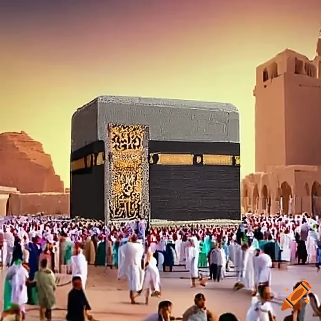Image of the holy city of mecca and the kaaba on Craiyon
