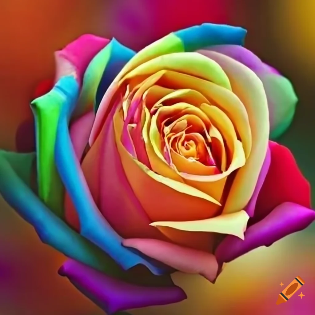 Multicolored roses on Craiyon