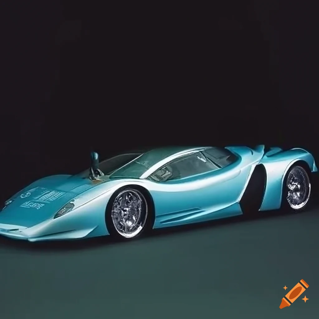 Sleek mercury supercar prototype from 1999 on Craiyon
