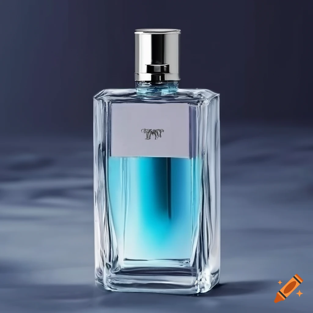 Mysterious men's perfume with crystal materials on Craiyon