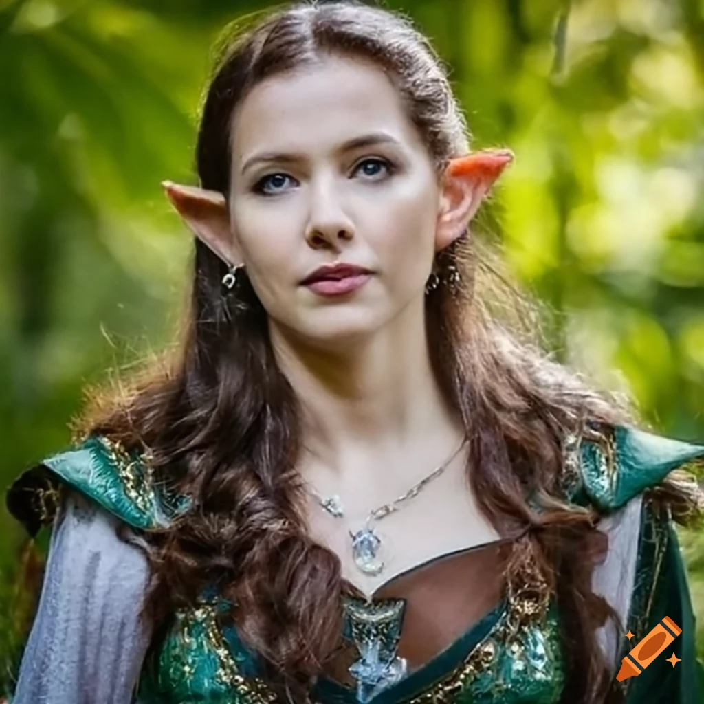 Close-up photo of a hyperrealistic elf character on Craiyon