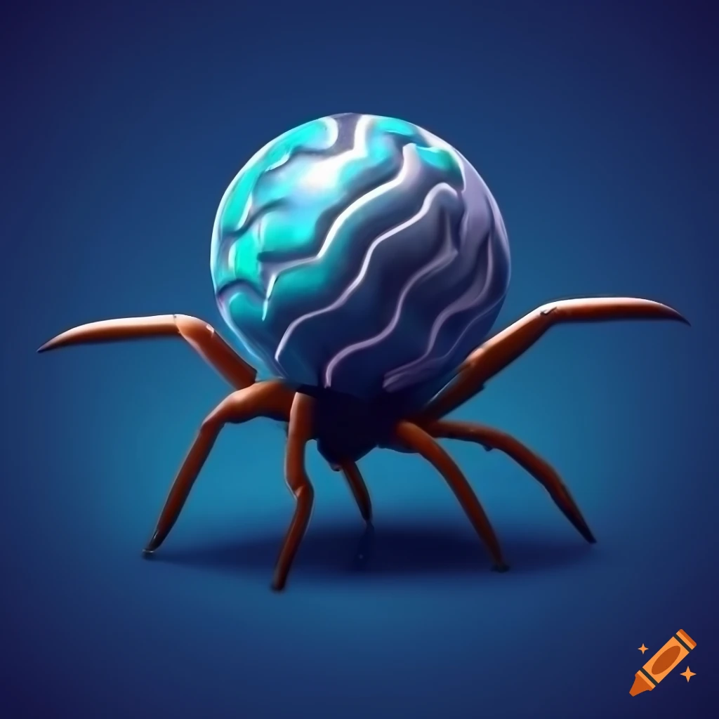 Illustration of a cute stylized Arachnorb on Craiyon