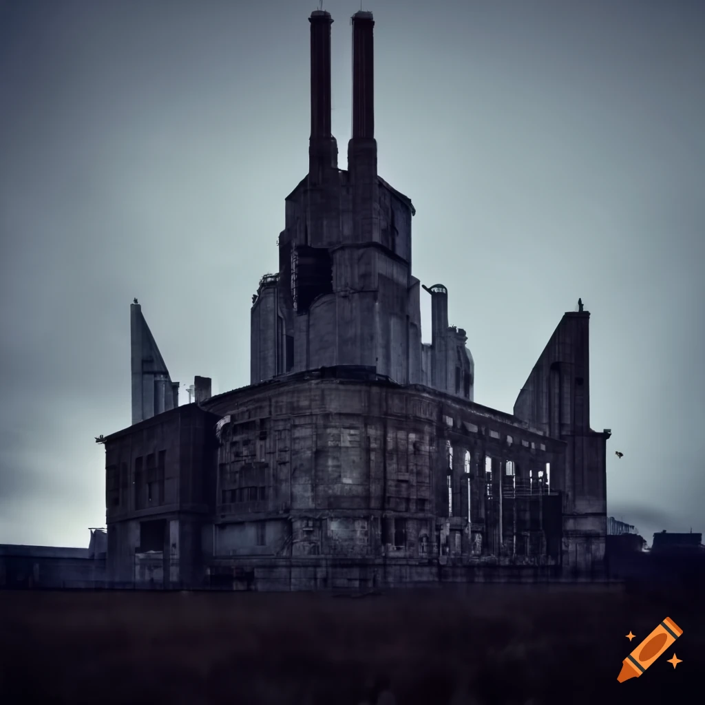 Image of a soviet factory in muted colors on Craiyon