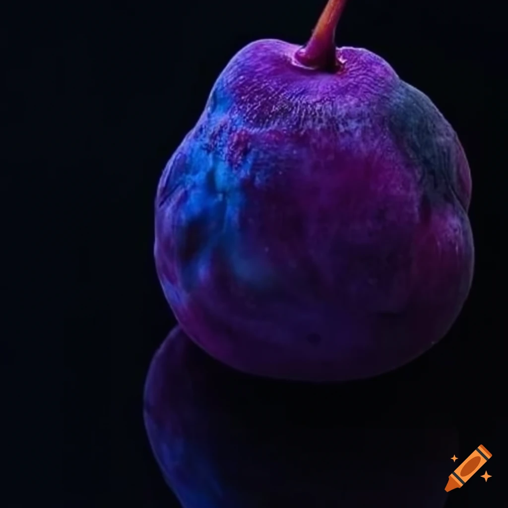 Image of a glowing purple fruit on Craiyon