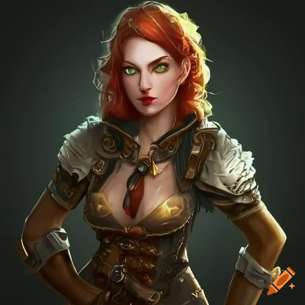 Female fantasy engineer character on Craiyon