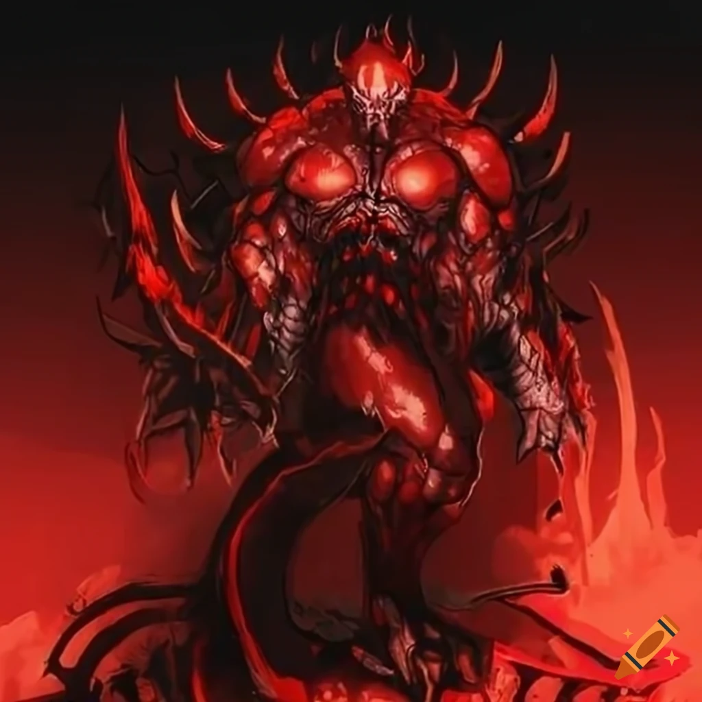 Crimson Doomsday character design on Craiyon