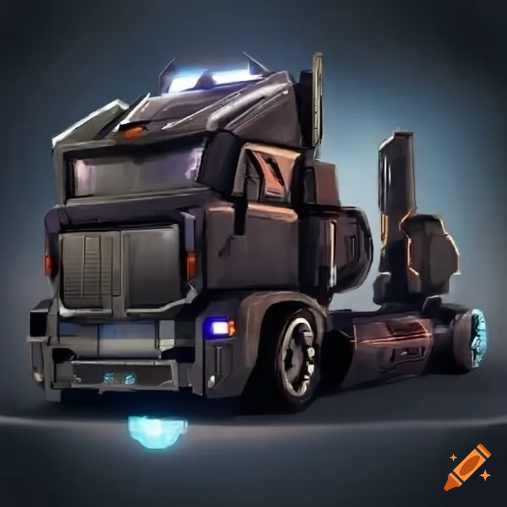 Futuristic cabover truck from Transformers: War For Cybertron on Craiyon