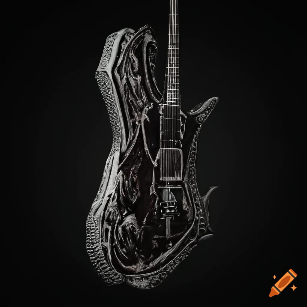 Warlock guitar designed by giger