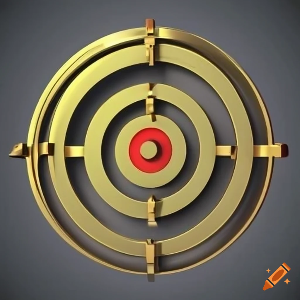 Gold target on Craiyon