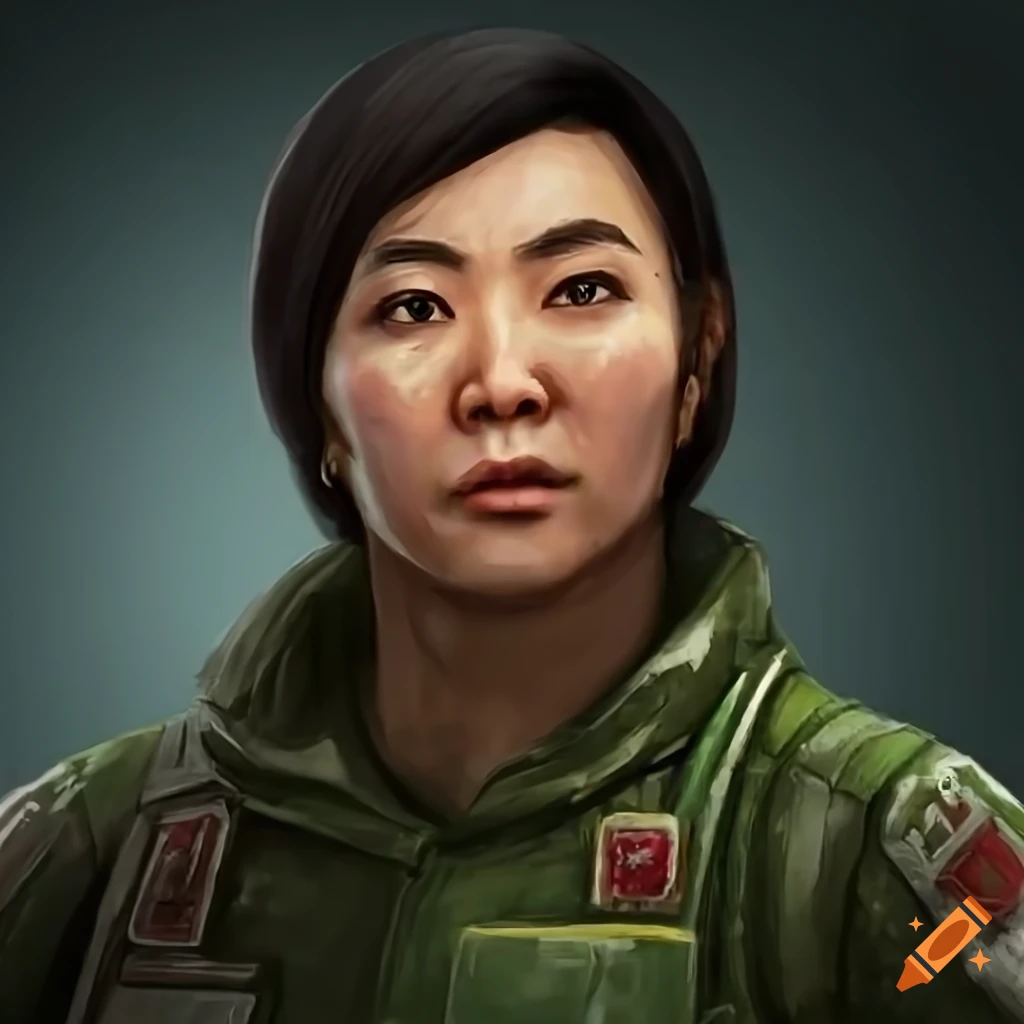 Portraits of Asian Mechwarrior pilots in realistic style on Craiyon
