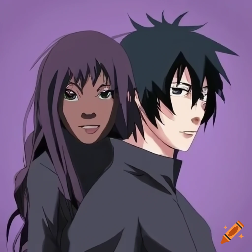 Anime couple hugging