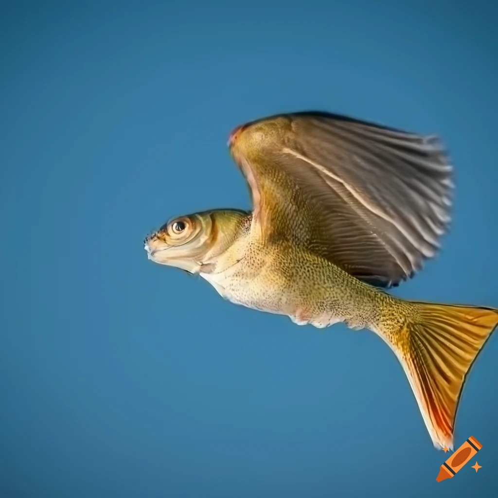 Photo of a flying fish with wings on Craiyon