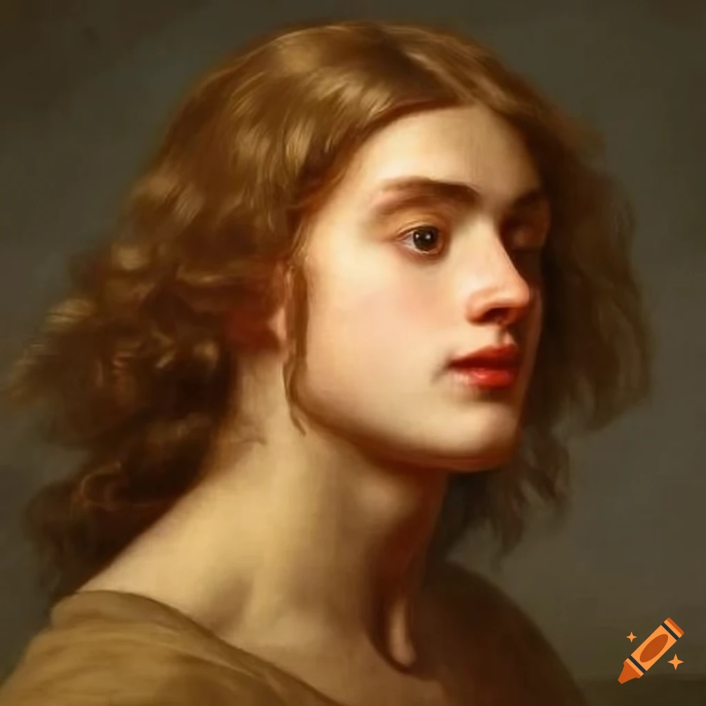 Portrait Of A Young Man With Long Hair In Pre Raphaelite Style On Craiyon