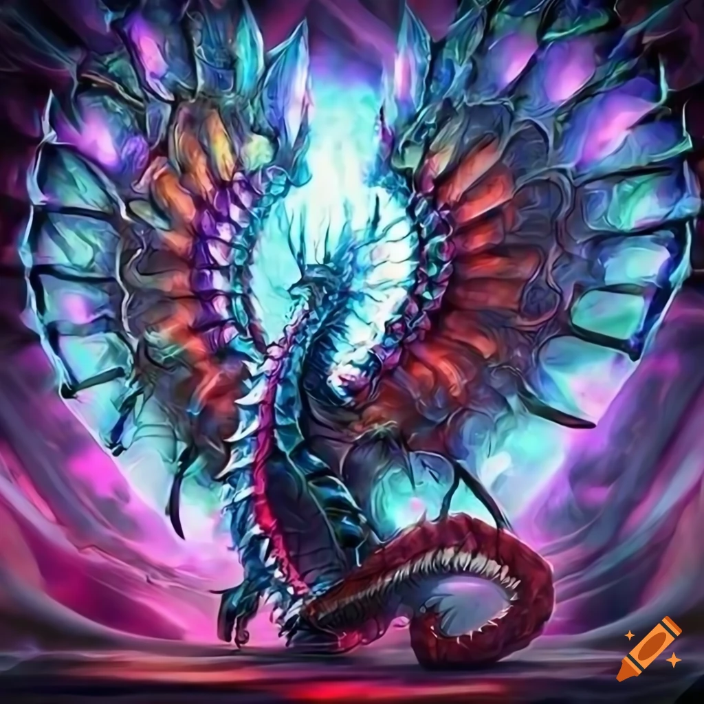 Digital artwork of a majestic quantum dragon on Craiyon