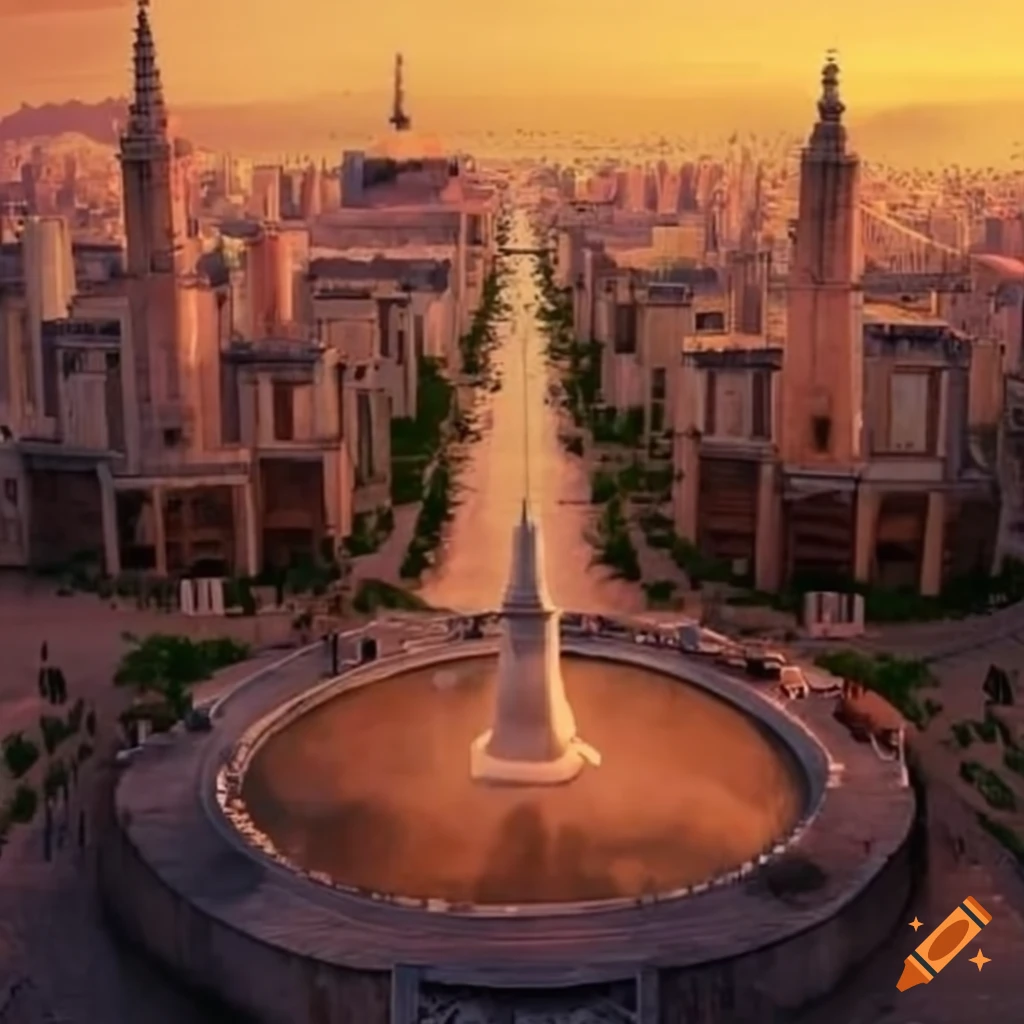 Futuristic cityscape of Sumgait in 2100 on Craiyon