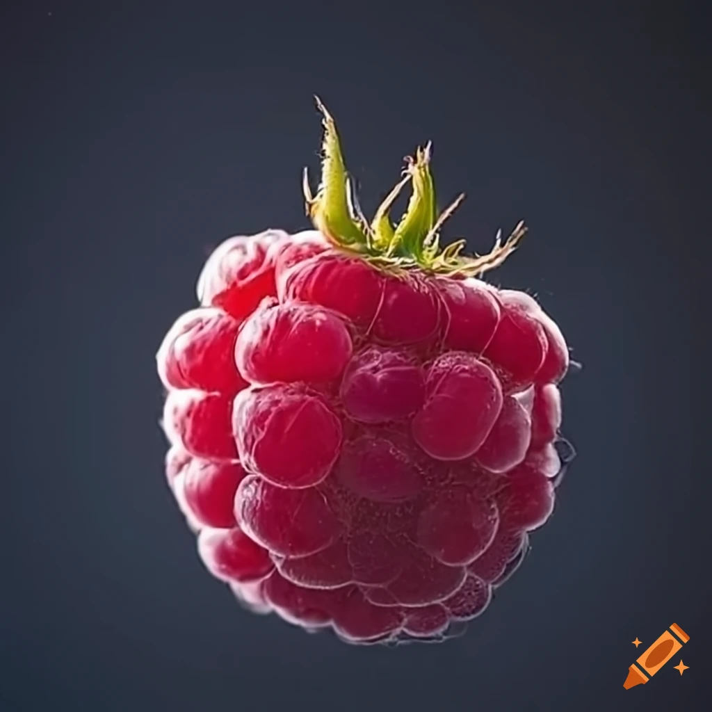 Close-up of a ripe raspberry