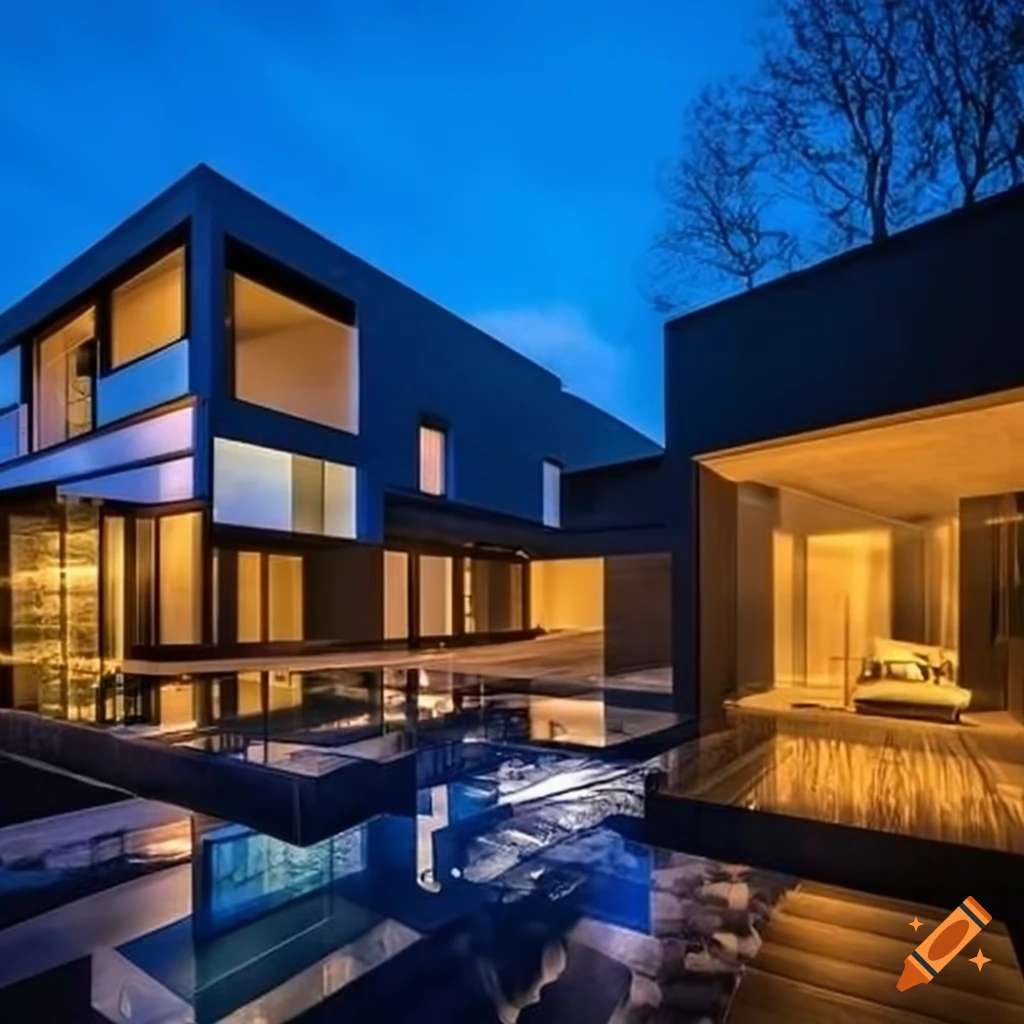 Modern luxury house on Craiyon