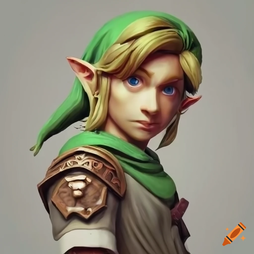 Sculpture of Link from Hyrule on Craiyon