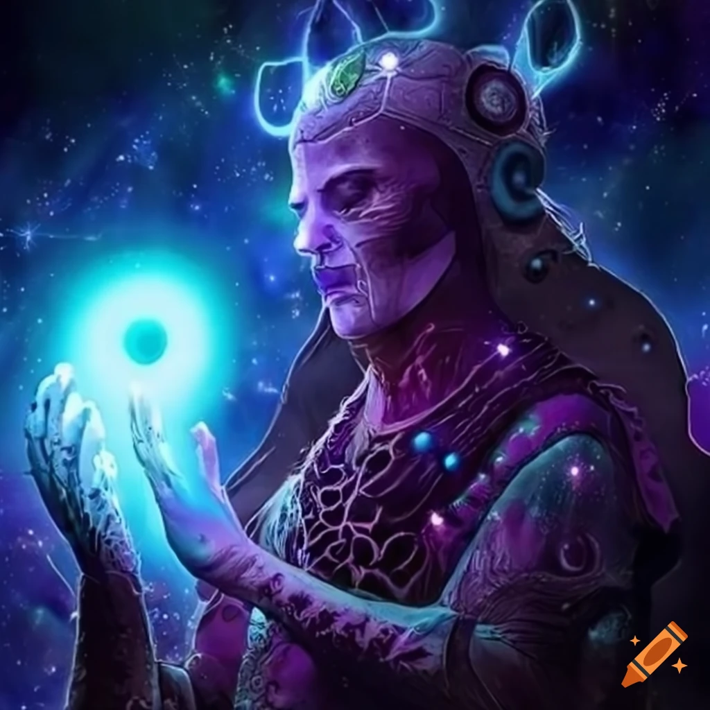 Artwork of a cosmic god on Craiyon