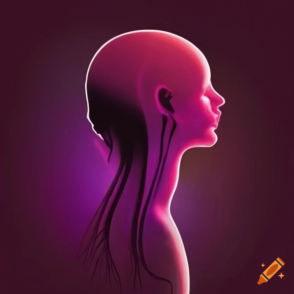 Bleeding silhouette in abstract art on Craiyon